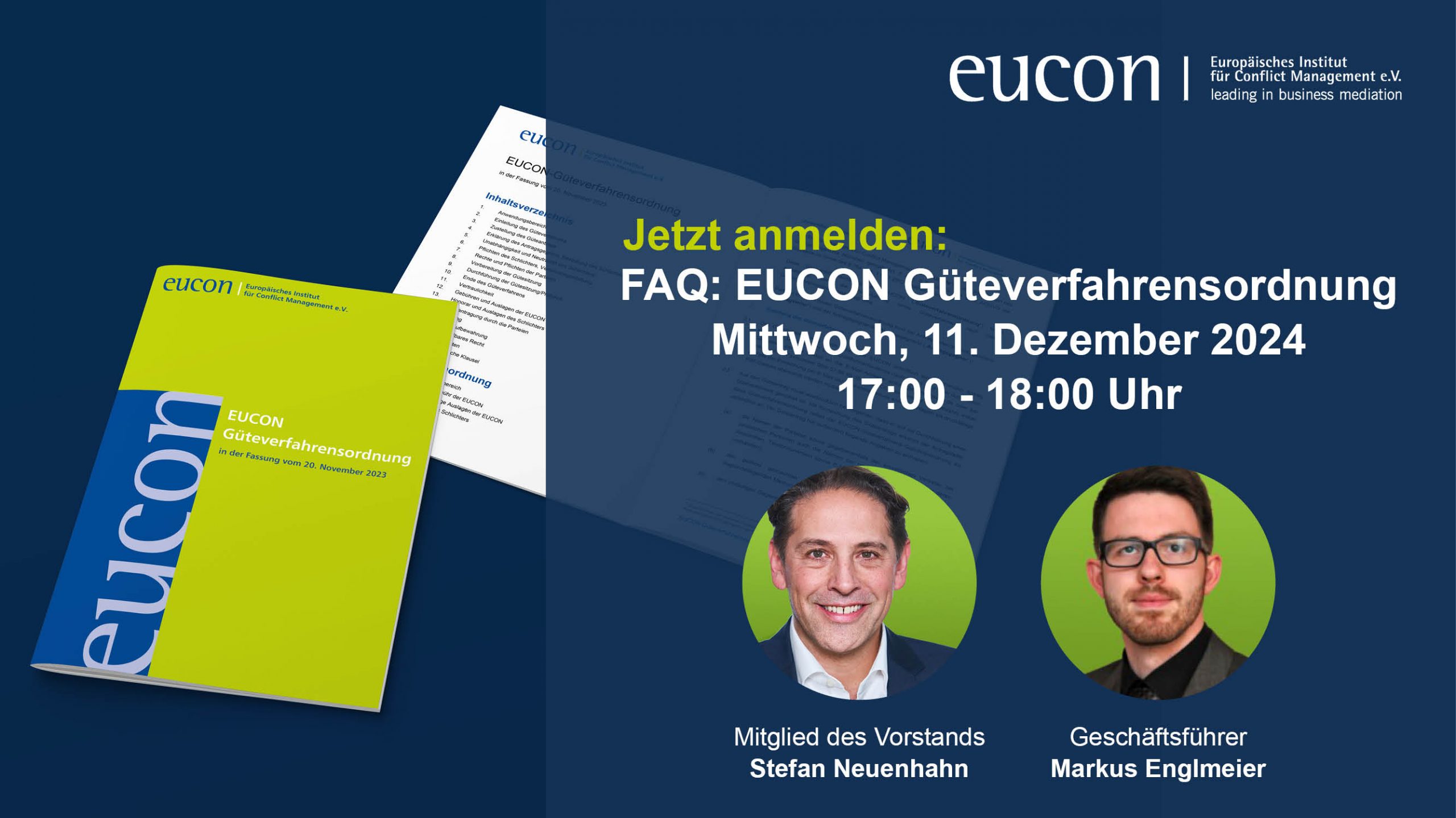 Webinar: EUCON Güteverfahrensordnung | EUCON – Mediation ...